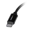 Startech.Com 15cm 6in Short Black Apple Lightning to USB Cable USBLT15CMB | Zoro